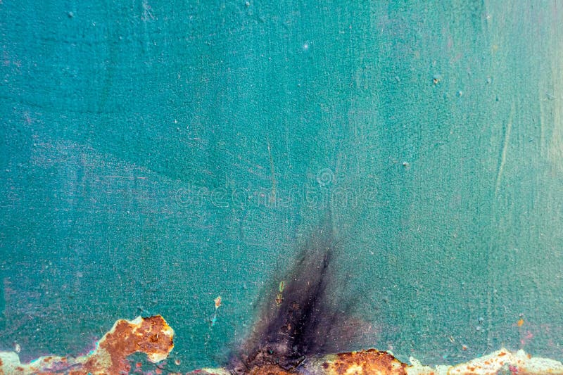 An Old Metal Surface Painted in Green Color. Stock Image - Image of ...