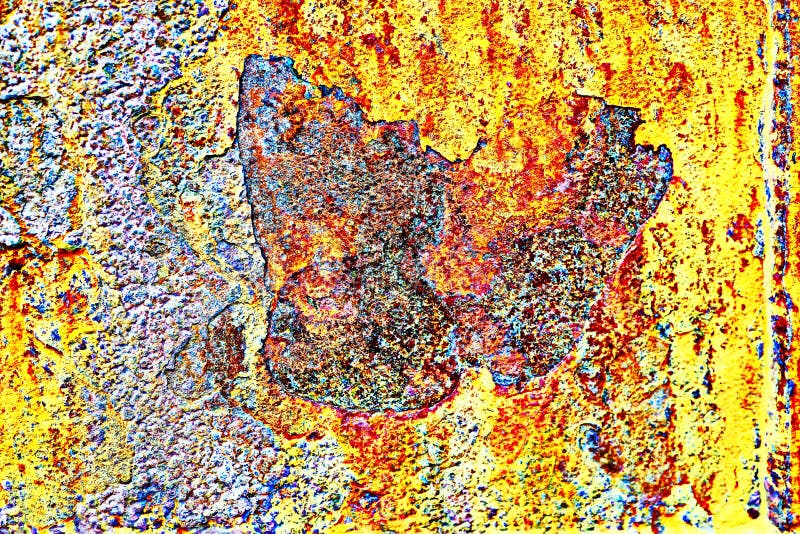 Old Metal Surfaces Covered with Rust and Paint Residue. Rust Patterns ...