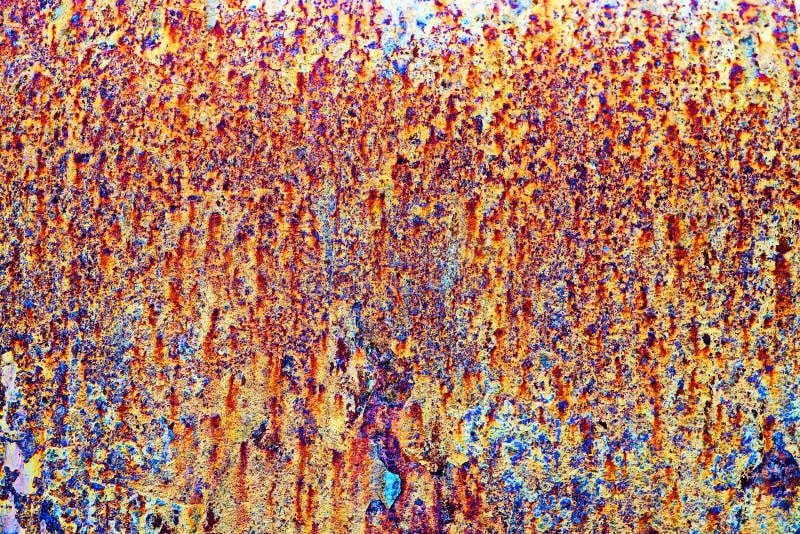Old Metal Surfaces Covered with Rust and Paint Residue. Rust Patterns ...