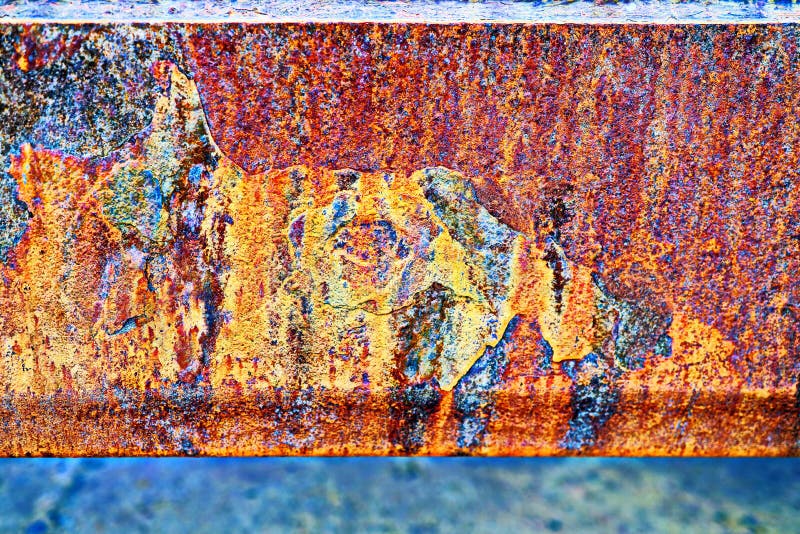 Old Metal Surfaces Covered with Rust and Paint Residue. Rust Patterns ...
