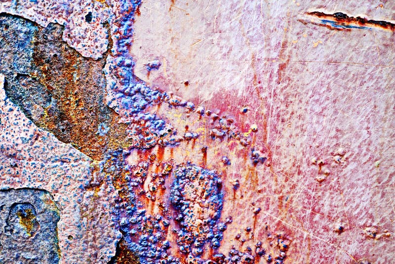 Old Metal Surfaces Covered with Rust and Paint Residue. Rust Patterns ...