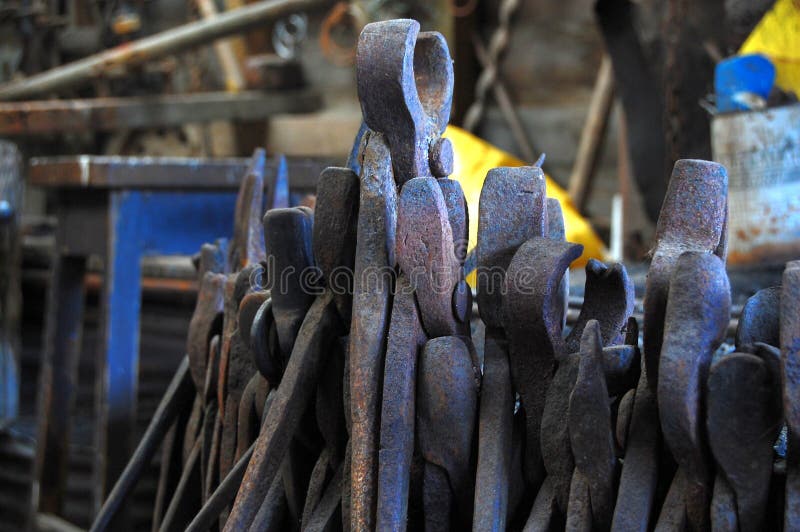 Old metal tools at forge stock image. Image of shop, stithy - 28869591