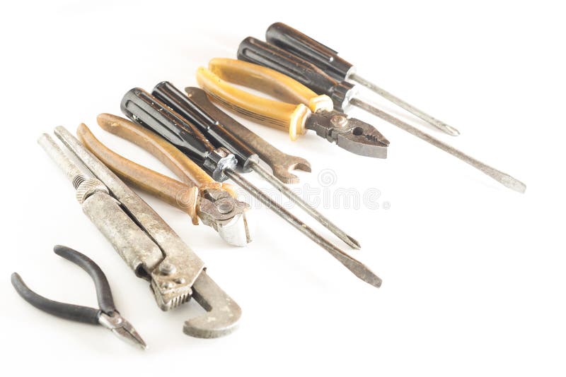 Old Metal Tools in the Left Corner Stock Photo - Image of antique, rust ...