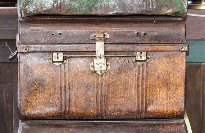 Old metal treasure chest stock photo. Image of heavy - 34875450