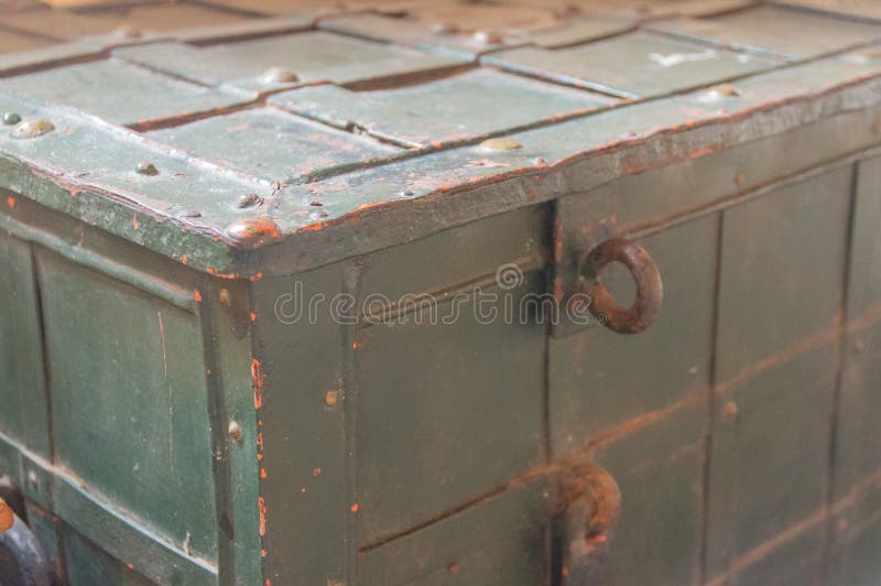Old Metal Trunk stock image. Image of detail, suitcase - 43436229