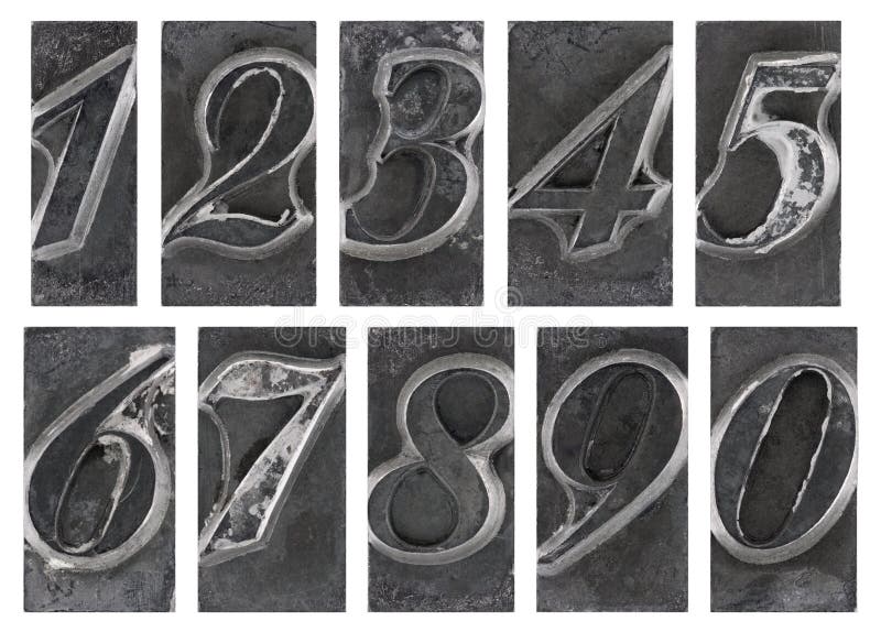 Metal type numbers stock photo. Image of number, collection - 9922610