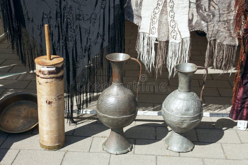 Old metal vases stock photo. Image of vertical, objects - 63420234