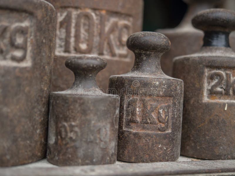 Metal weights stock image. Image of gravitational, gravity - 221029875