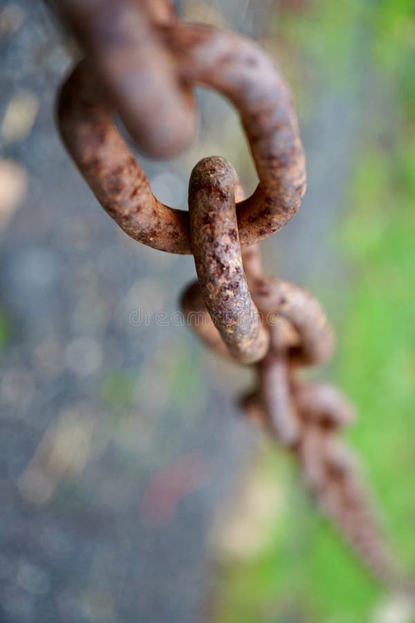 Old Metallic Brown Chain Abandoned on the Street Stock Image - Image of ...