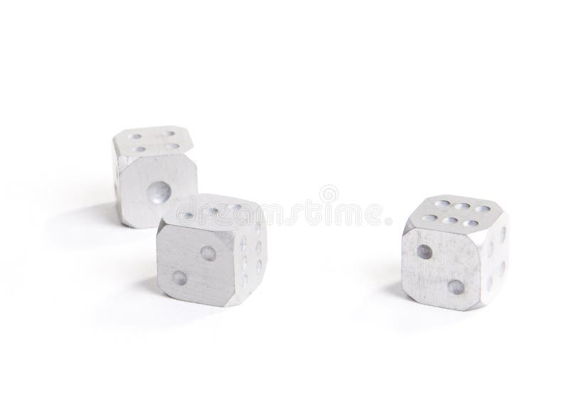 Old metallic dice stock image. Image of metallic, sharp - 22540857