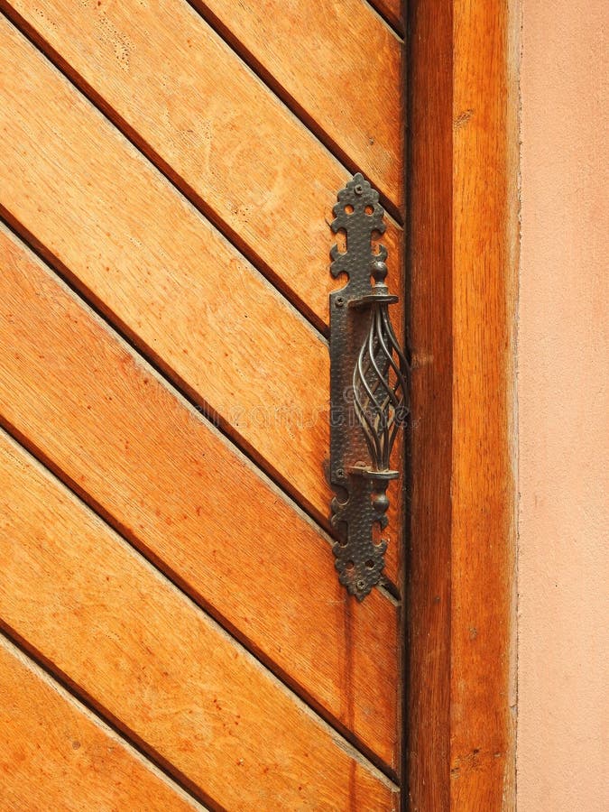 Metallic Handle of an Old Door Stock Image - Image of house, gate ...