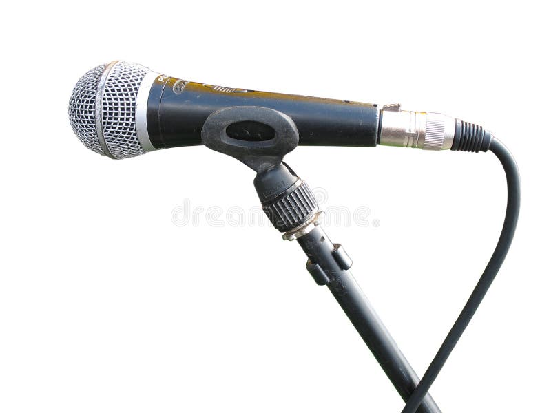 Microphone Isolated Side View Stock Photo - Image of standup, stand ...