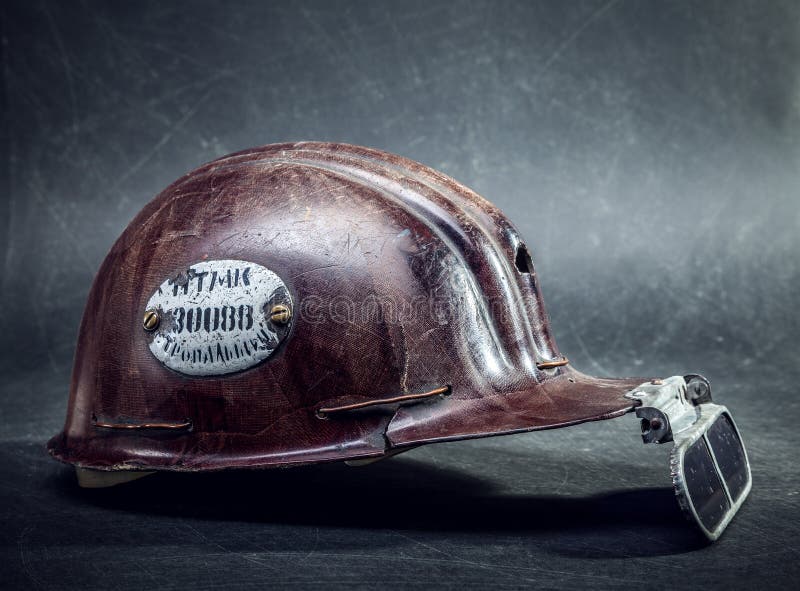 Old metallurgical helmet stock image. Image of gray - 197793905
