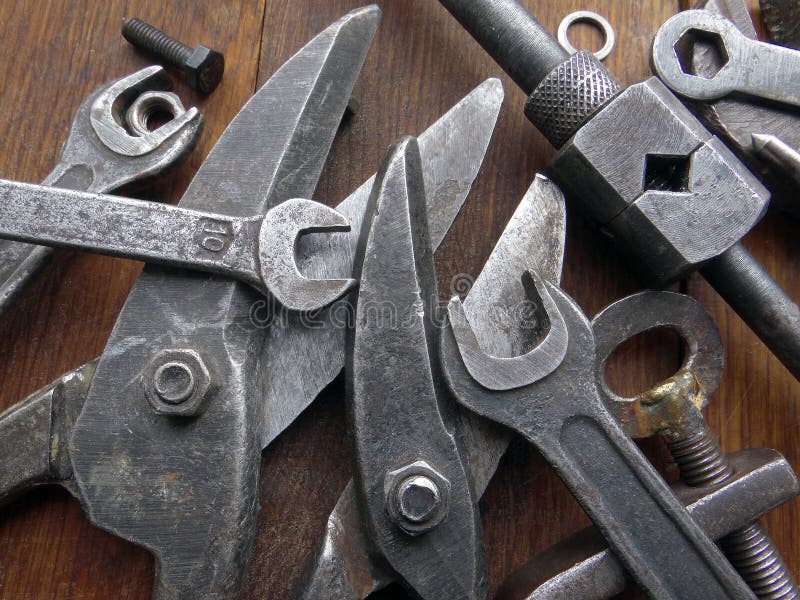 Old Metalwork Tools Workshop Stock Photo - Image of bolt, chisel: 109890446