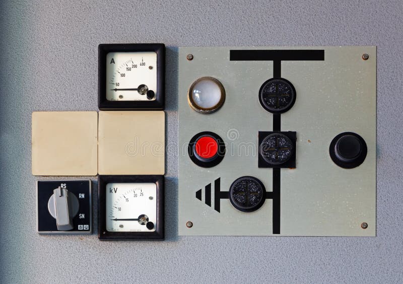 Old Meter on the Control Panel Stock Image - Image of control, iron ...
