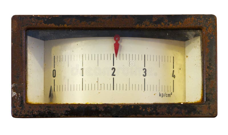 Old Meter Isolated on White Background Stock Image - Image of ...