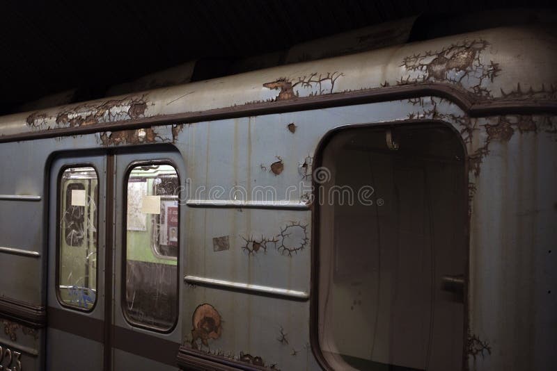 Old Metro unit in Budapest stock image. Image of platform - 42308791