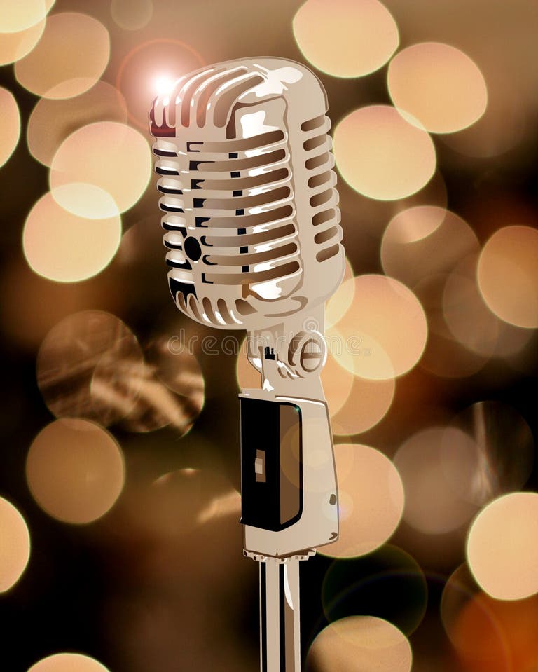 Old Fashioned Microphone Stock Illustrations – 1,092 Old Fashioned ...