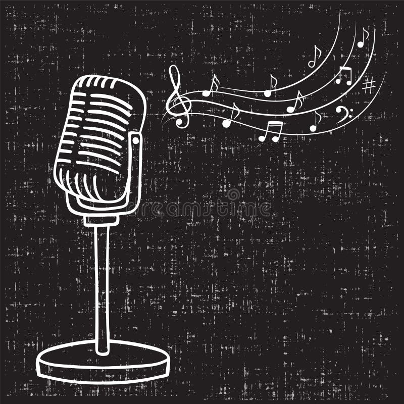 Microphone Music Notes Stock Illustrations – 2,861 Microphone Music ...