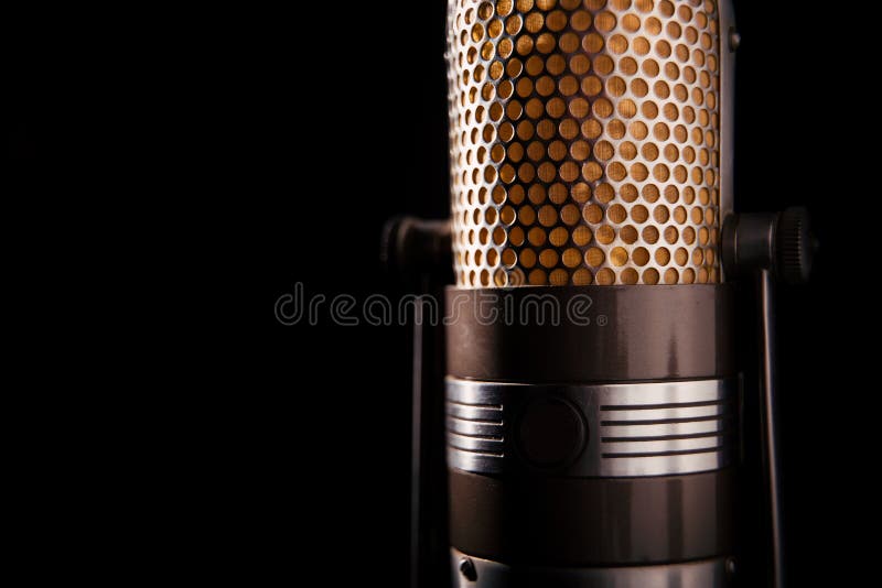 Old microphone stock photo. Image of rock, singer, karaoke - 48072964