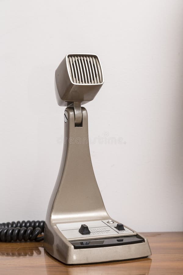 Old microphone stock image. Image of band, music, entertainment - 95777057