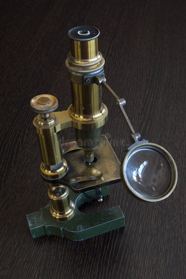 Old Microscope, Medicine and Research Stock Image - Image of ...