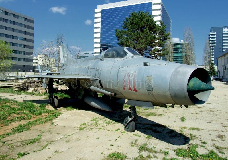 Old MIG plane editorial image. Image of romania, cloud - 19308985