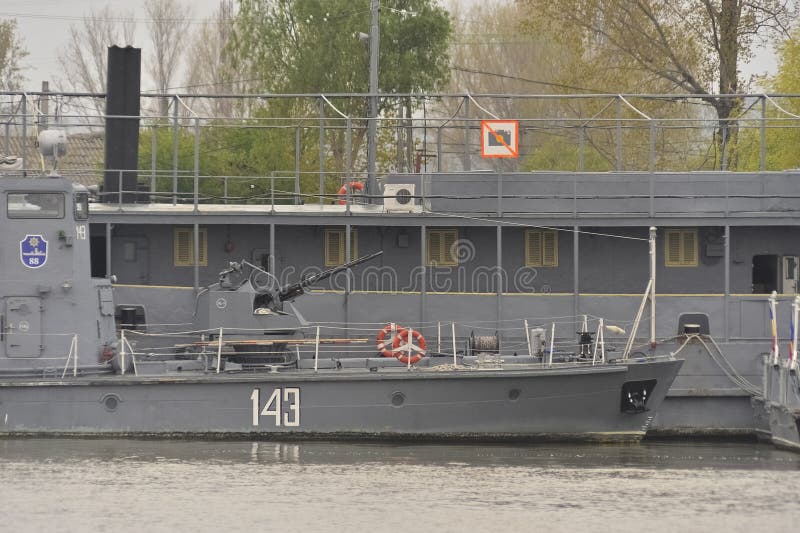 Old Military Boat on the Waters of the Danube Delta Stock Image - Image ...