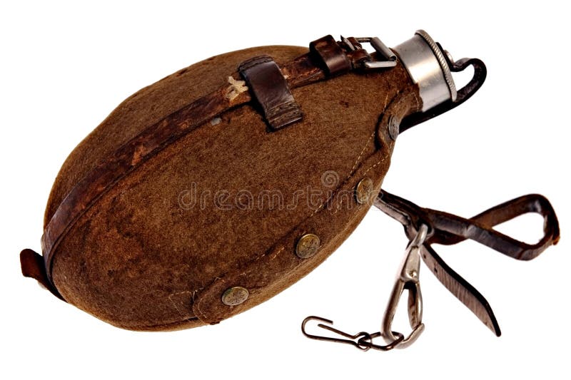 Aged silver hip flask stock photo. Image of steel, drink - 24444644