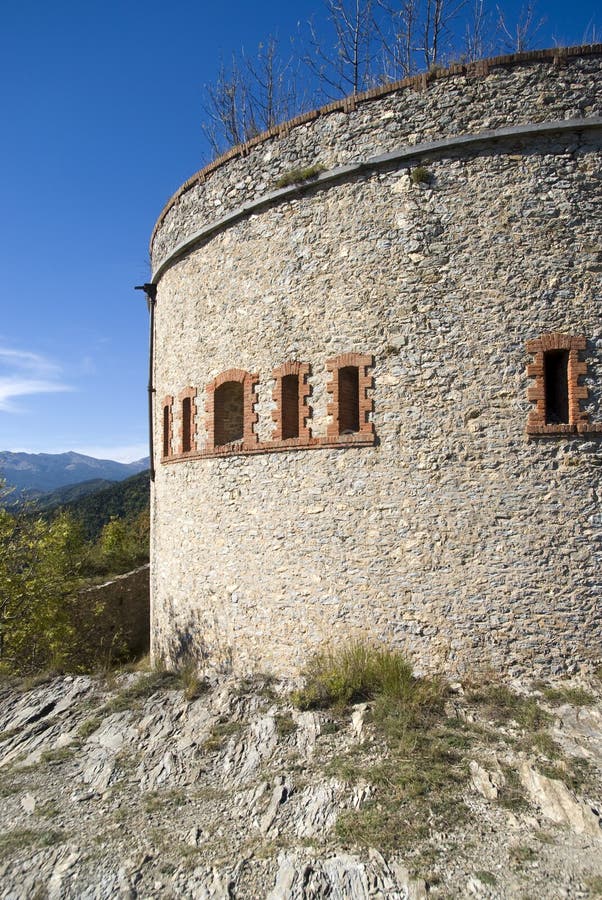 Ruins the Old Military Fortification in Alps Stock Image - Image of ...