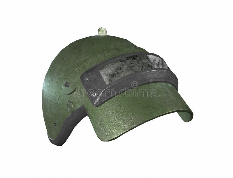 Old Military Helmet Isolated on White 3d Render Stock Illustration ...