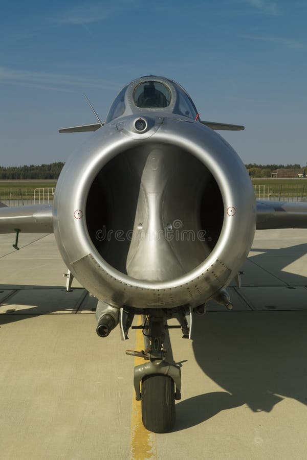 Old military jet stock image. Image of fighter, industry - 66421805