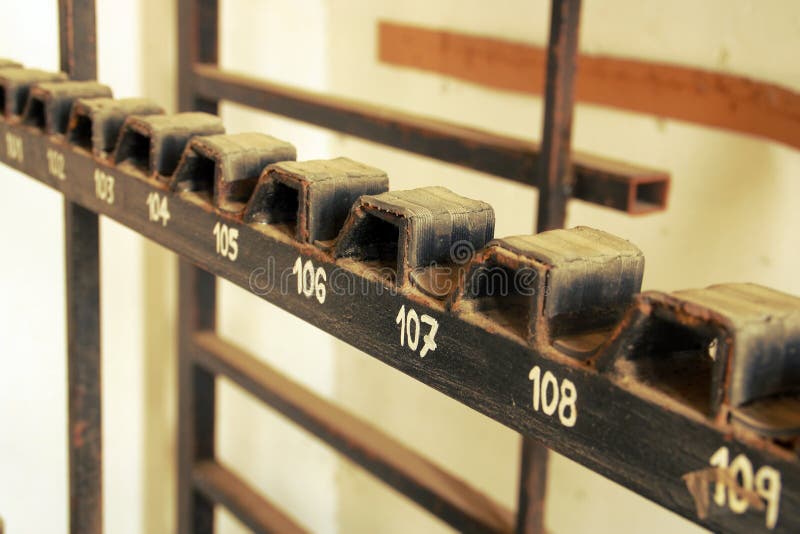 An Old Military Weapons Frame. Stock Photo - Image of automatic ...