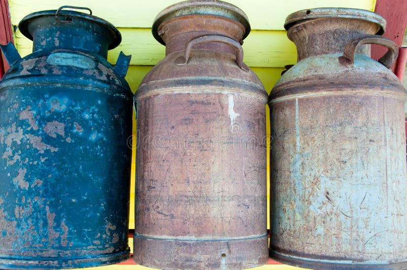 Old Milk Cans stock photo. Image of collected, canister - 20947012