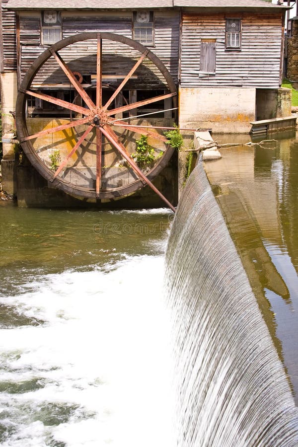 Old wooden water mill stock photo. Image of turbine, rural - 27823360