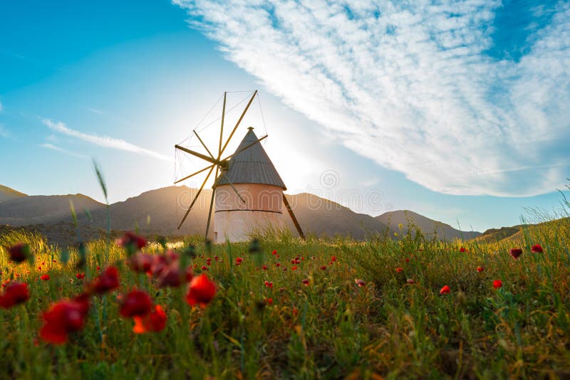 Old mill in the field stock image. Image of agriculture - 381839505