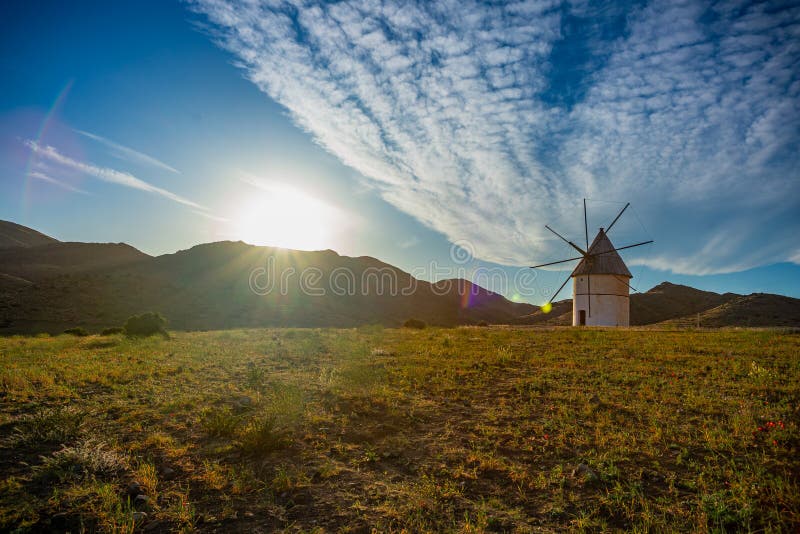 Old mill in the field stock image. Image of agriculture - 381839617