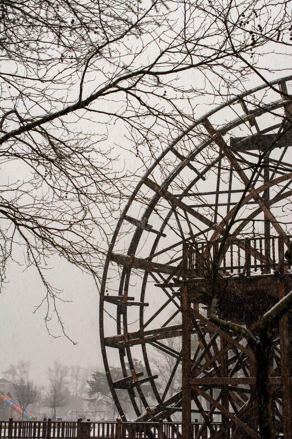 Old Mill with a Large Water Wheel Stock Image - Image of hydropower ...