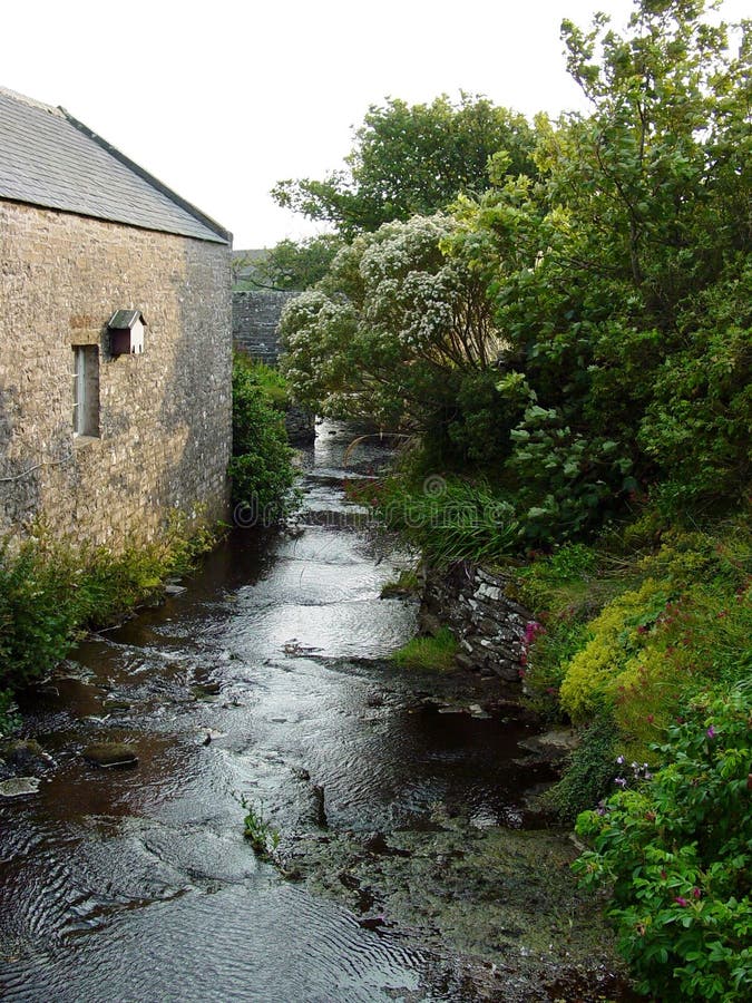 Mill and Mill Stream stock photo. Image of water, ditch - 106161518