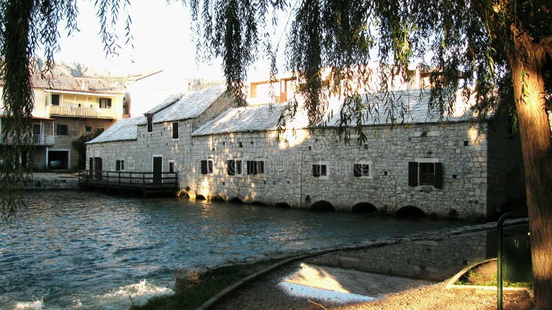 An old mill stock photo. Image of solin, jadro, river - 113355310