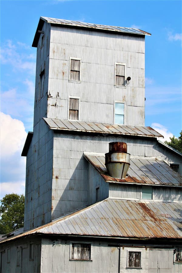 Old abandoned feed mill stock image. Image of architecture - 57383645