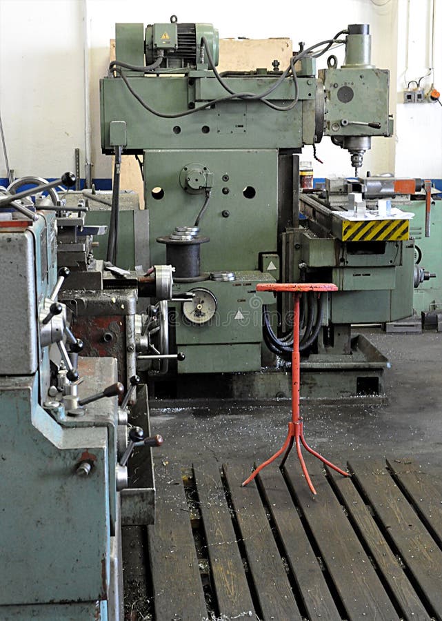 Milling machine and lathe stock photo. Image of metal - 76626664