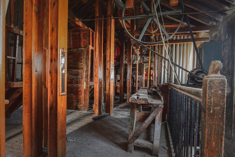 Old Mills To Process Wheat in Spain. Stock Image - Image of machinery ...