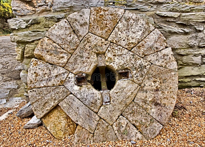 Ancient millstone stock image. Image of front, millstone - 8774361
