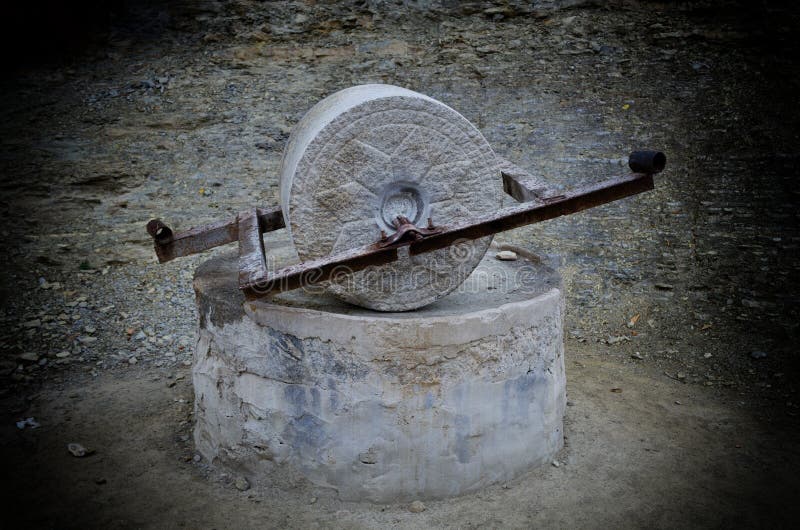 Millstone stock image. Image of rock, grinding, details - 34782007
