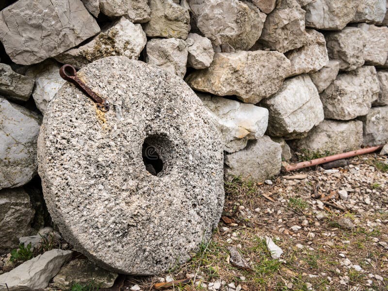 Millstone Stone Grain Grinding Flour Production Handmade Traditional ... Millstone Stone Grain Grinding Flour Production Handmade Traditional ...