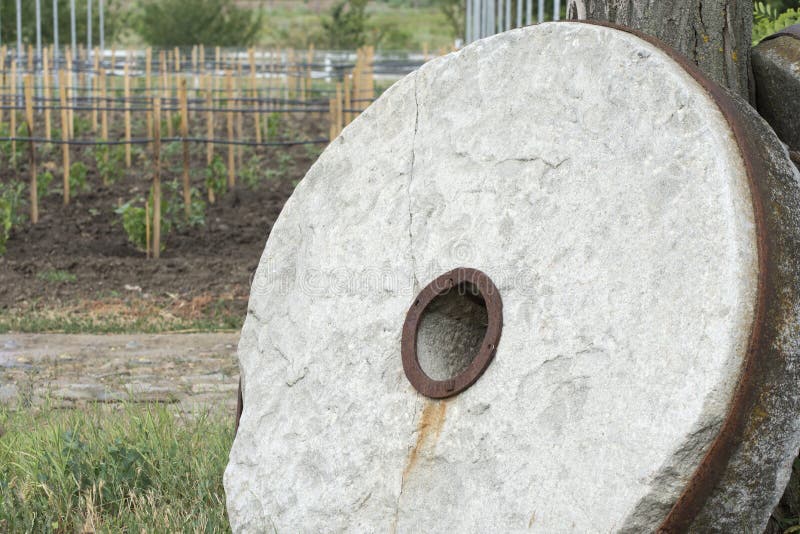 Millstone Stone Grain Grinding Flour Production Handmade Traditional ... Millstone Stone Grain Grinding Flour Production Handmade Traditional ...