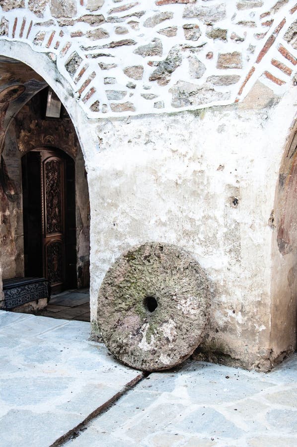 Millstone Stone Grain Grinding Flour Production Handmade Traditional ... Millstone Stone Grain Grinding Flour Production Handmade Traditional ...
