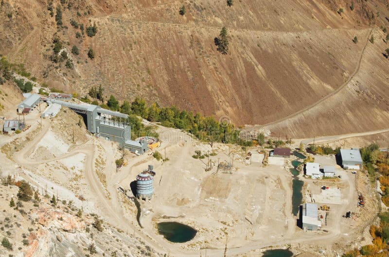 Old Mine Buildings stock image. Image of refinery, switchbacks - 35712887