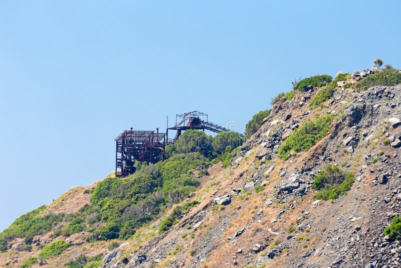 Old mine on the cliff stock image. Image of cave, outdoor - 60462119